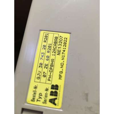 ABBCPU07ZE60R201orderNo:GJV3074320R201Geb/07ZE6