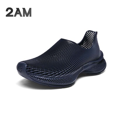 2AM潮鞋 2026夏季新款科技鞋3d打印鞋 时尚网面晶格透气厚底鞋男