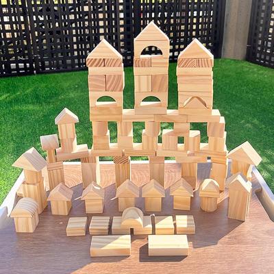 原木积木婴儿1岁儿童宝宝