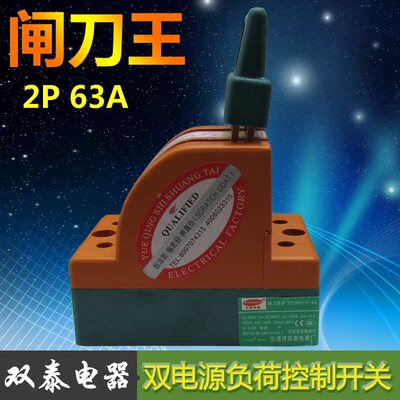 双泰闸刀王 单向闸刀单投闸刀2线开关闸刀STDHK11-2P 63A刀闸