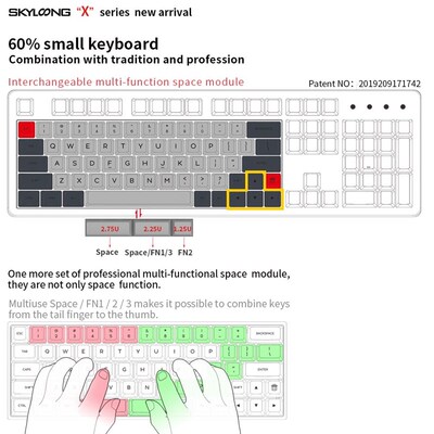 极速BGKP New arrkival GK64XS KIT PCB  RGB GH60  60% 64KEYS H