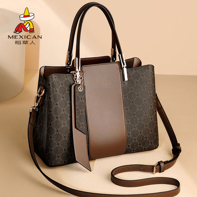 稻草人包包女包2025新款高级感洋气斜挎包女复古大容量手提包正品
