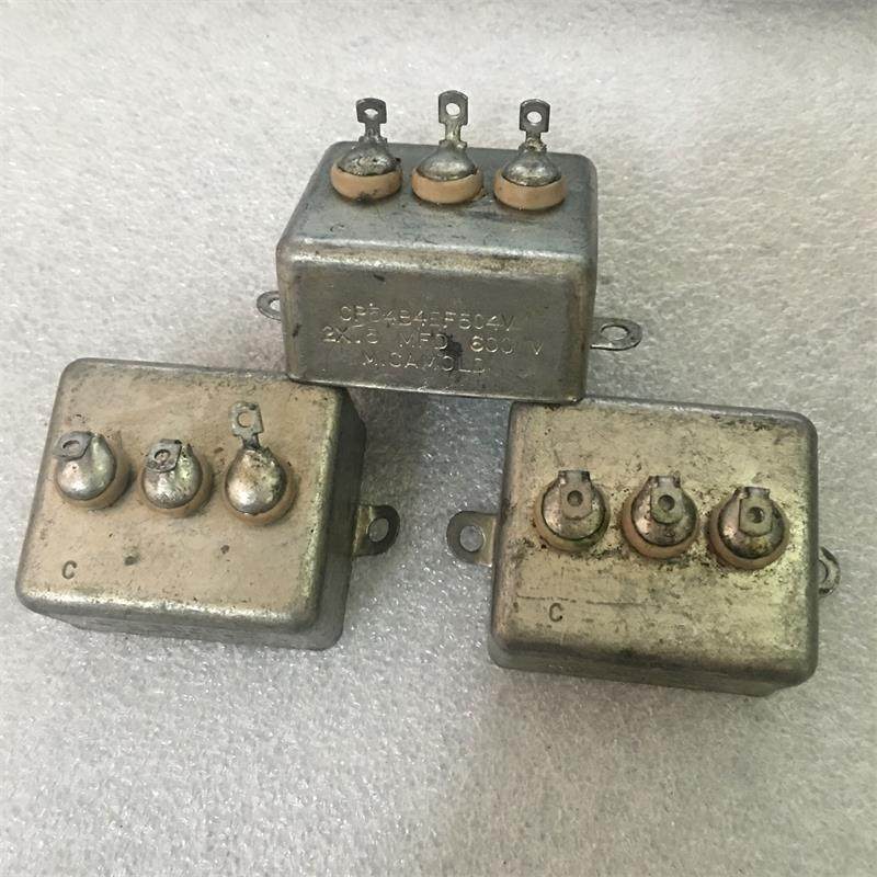 古董美国MICAMOLD 3× 0.5UF代 0.47uf600V 双联胆机耦合油浸电容_虎窝淘