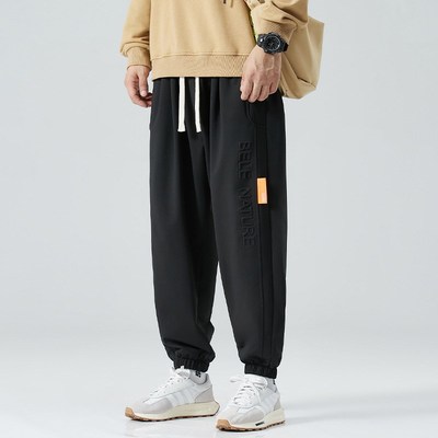 大码男裤潮胖宽松秋季胖子加肥加大运动长裤男士弹力百搭休闲裤6X