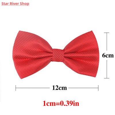 新品Candy Color Bowtiqes for Men Women Solid Bow tie Adjusta