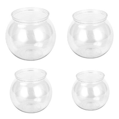 极速Plastics Round Bowls Fish Keepers Clear BubbleX Planter