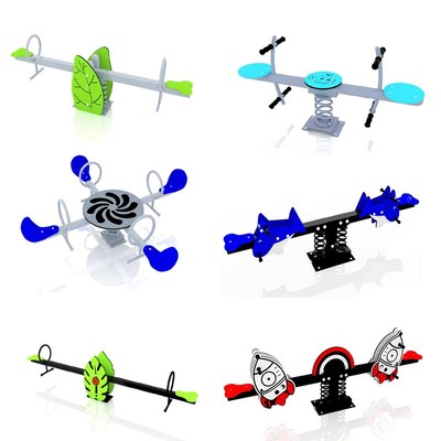 儿童户外跷跷板小区公园双人PE跷跷板游乐园场摇马摇摇乐游乐设施