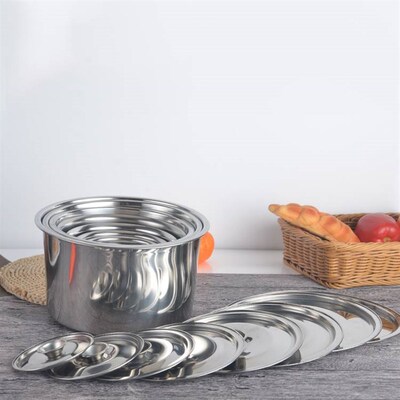 极速厨师调料碗油盆带盖家用耐温炖盅加深小N碗特厚不锈钢碗油桶