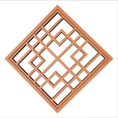 极速街道改造仿古木纹铝合金窗花防盗网景K区公园酒店茶楼民宿铝