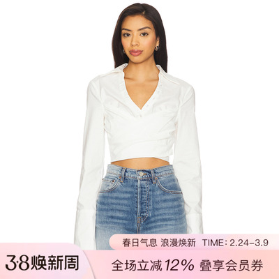 Camila Coelho EVANGELINE 上装 休闲时尚潮流REVOLVE  白色