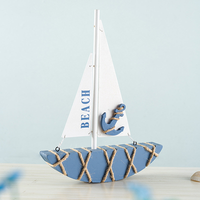 极速地中a海帆船模型一帆风顺船创意桌面摆件摆设木质小木船装饰