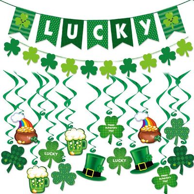 极速Paper St. Patricks Day Banner DecorLations Lucky Irish