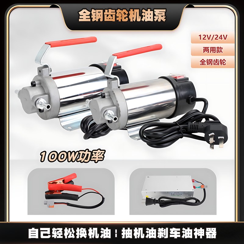 小型直流电机油泵12V/220V齿轮油泵电动摆线泵抽液压油减速机