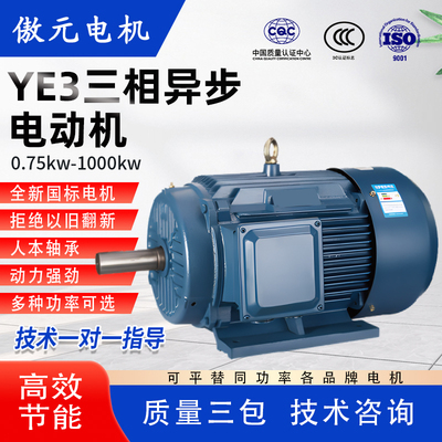 全铜三相异步电动机11/15/18.5/22/30/37/55千瓦45KW380V国标电机