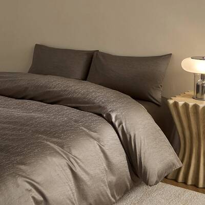 轻奢100支长绒棉提花四件套纯棉高级感床单被套全棉高端床品套件4