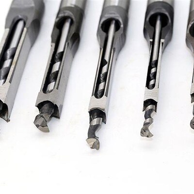 极速四实用57439木工方孔开器孔打孔开J方钻头孔金属方形方钻芯圆