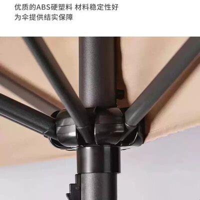 户外靠墙遮阳伞半边长方形罗马伞庭院防水太阳伞200100cm手摇款 2