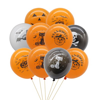 极速10/30pcsg 12inch Scary Halloween Pumpkin Ghost Spider La