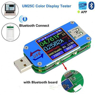 RD UM25 UM25C Voltage Tester USB 2.0 Bluetooth Meter Type C