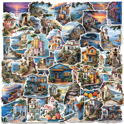 梦幻海景小窝贴纸笔记本电脑防水