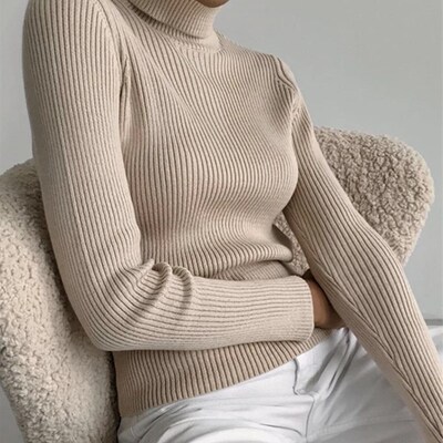 极速202b3 Basic Turtleneck Women Sweaters Autumn Winter Thic