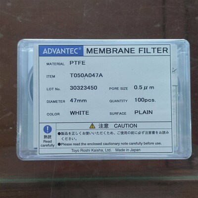 ADVANTEC T050A047A 47mm 孔径0.5um疏水纯PTFE滤膜