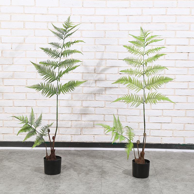 北欧大型盆栽仿真花卉绿植蕨叶植物盆景室内落地假树装饰摆件