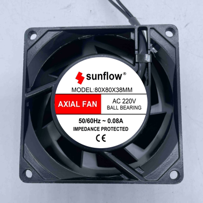 sunflow 80*80*38MM FM12038A2HSL 220V 0.08A  0.14A 散热风扇