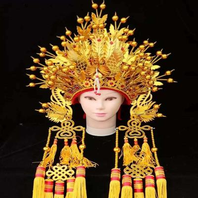 舞蹈头饰戏剧戏曲金凤冠新娘婚庆