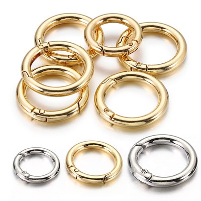 极速10pcs/5pcs Spring Clasp Keychain Ring KC Gold VColor Ope