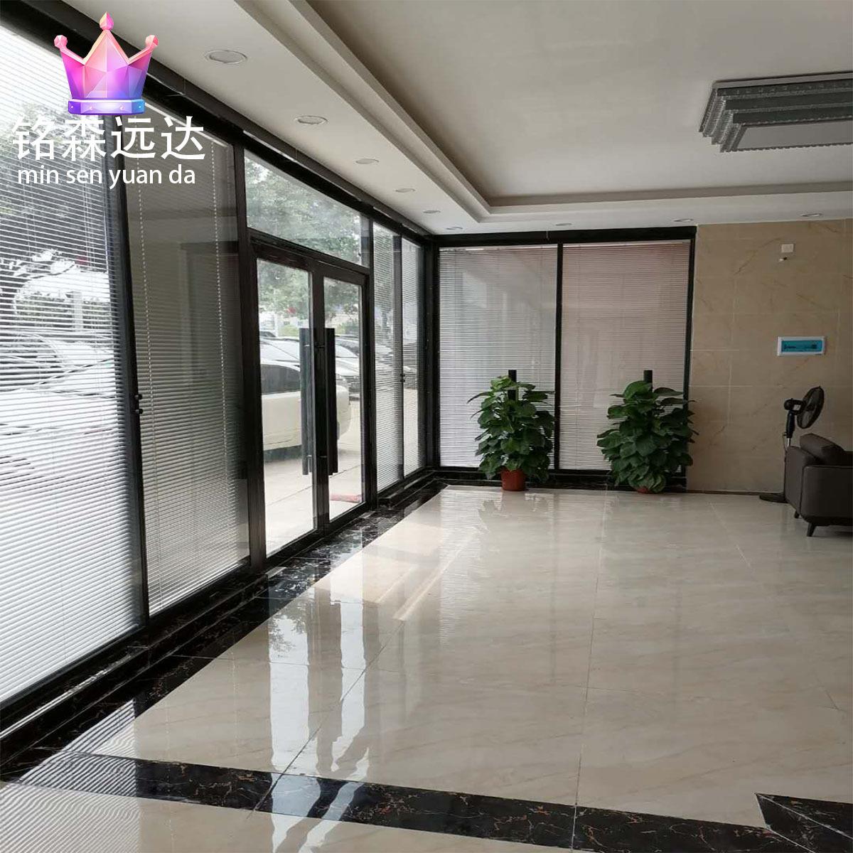 办公室单双层钢化玻璃隔断双玻百叶高隔断隔音墙承接工程隔音降噪