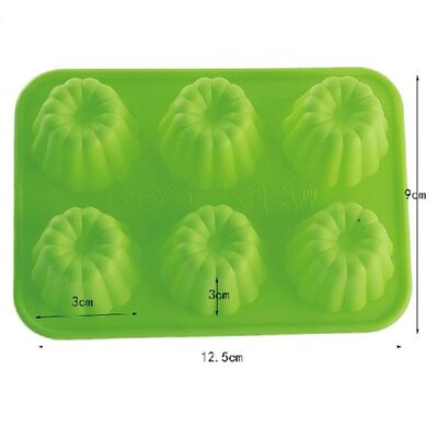 极速6-Cavities Cake Mold  ReusablDe Professional Muffin Mold