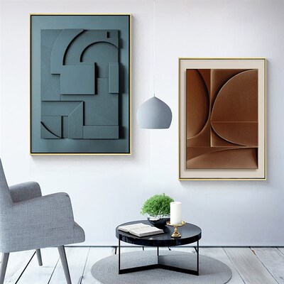 新品Black And White Abstract Texture 3Id Geometry Art Painti