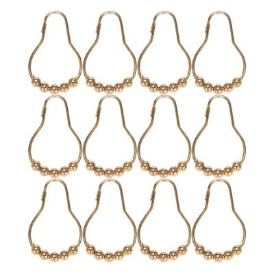 极速Easy Install Rustprotof Shower Curtain Hooks Frictionles