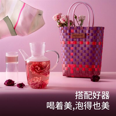 teastone云南玫瑰花茶冻干整朵玫瑰泡水饮品玫瑰女神节妇女节礼物