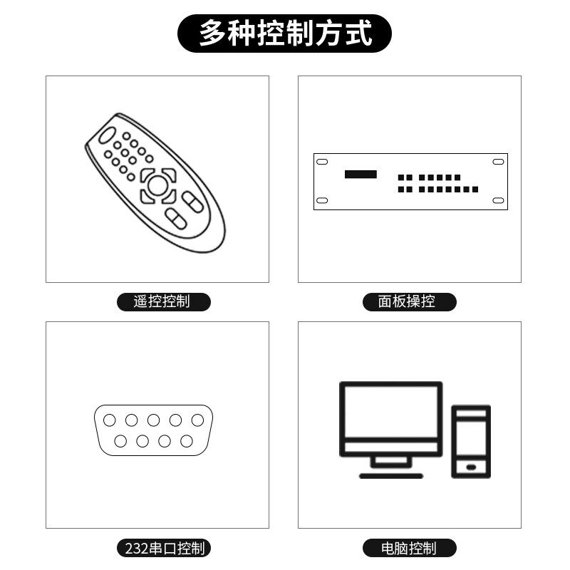 纽胜VGA矩阵切换器数字高清监控会议系统拼接屏控制器8进4出