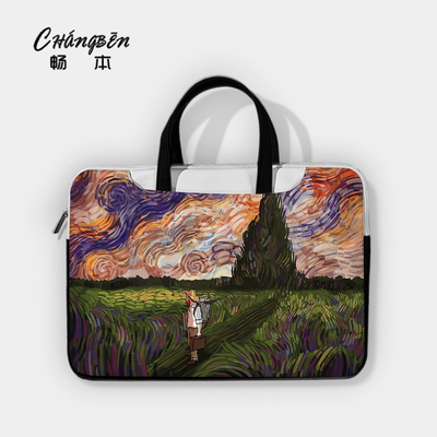 梵高油画笔记本手提电脑包适用苹果macbookair华为matebookd联想小新pro14机械革命华硕15.6戴尔16英寸保护套