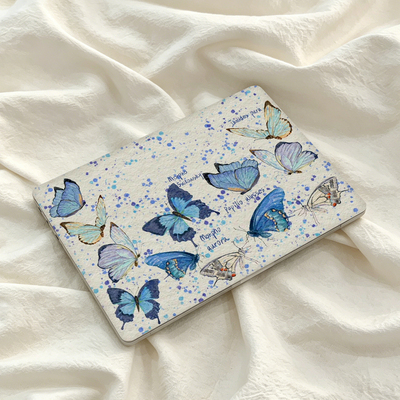 唯美蝴蝶适用华为matebook14笔记本电脑壳Xpro鸿蒙荣耀magicbook外壳保护套D14贴纸D15SE配件D16壳13膜2026款