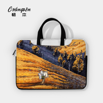 梵高油画笔记本手提电脑包适用苹果macbookair华为matebookd联想小新pro14机械革命华硕15.6戴尔16英寸保护套
