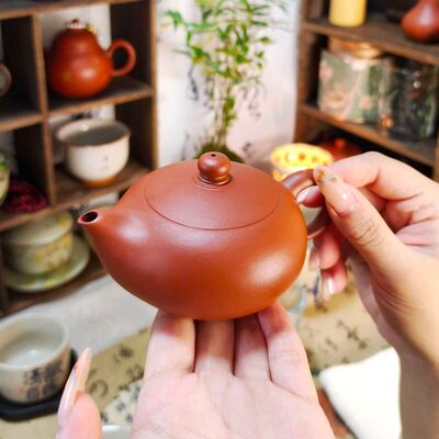 宜兴紫砂壶纯全手工大红袍朱泥凤雏西施壶功夫茶具套装家用泡茶壶