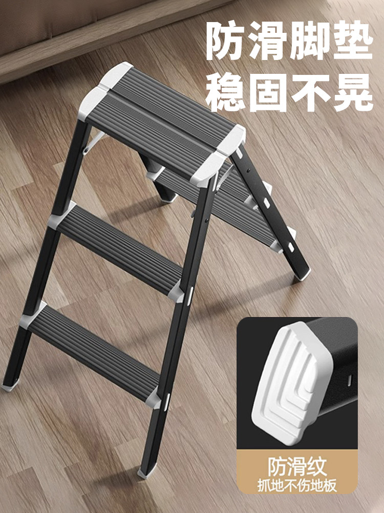 铝合金可折叠阶梯凳厨房专用高脚凳家用椅变身阶梯凳两用吧台