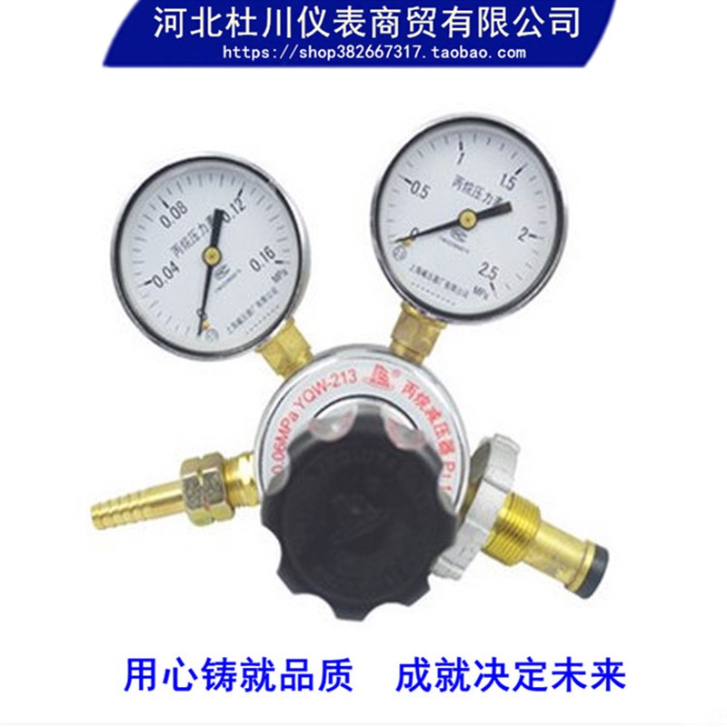 上海减压器厂上减丙烷减压器YQW-213气瓶调压阀 丙烷稳压阀包邮