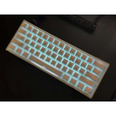 侧刻透光键帽OEM高度PBT材质130键侵染渐变个性适配wooting60he