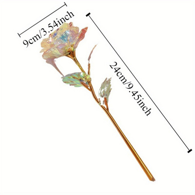 9 45in Artificial Golden Leaf Roses Flower