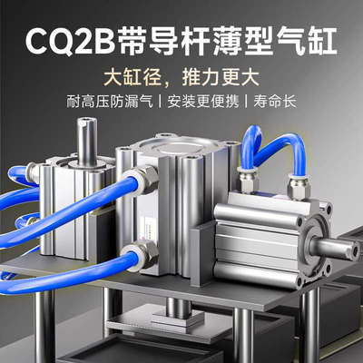 TWSNS薄型气缸CQ2B缸径12/16/20/25/32/40/50/63/80