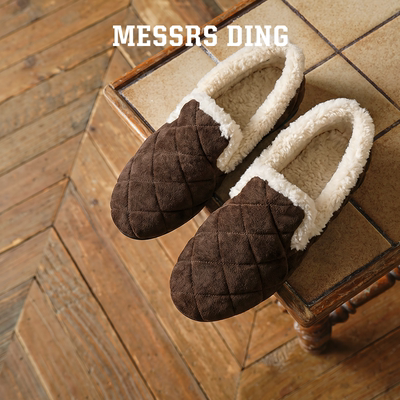 MESSRSDING毛绒乐福鞋女老钱风