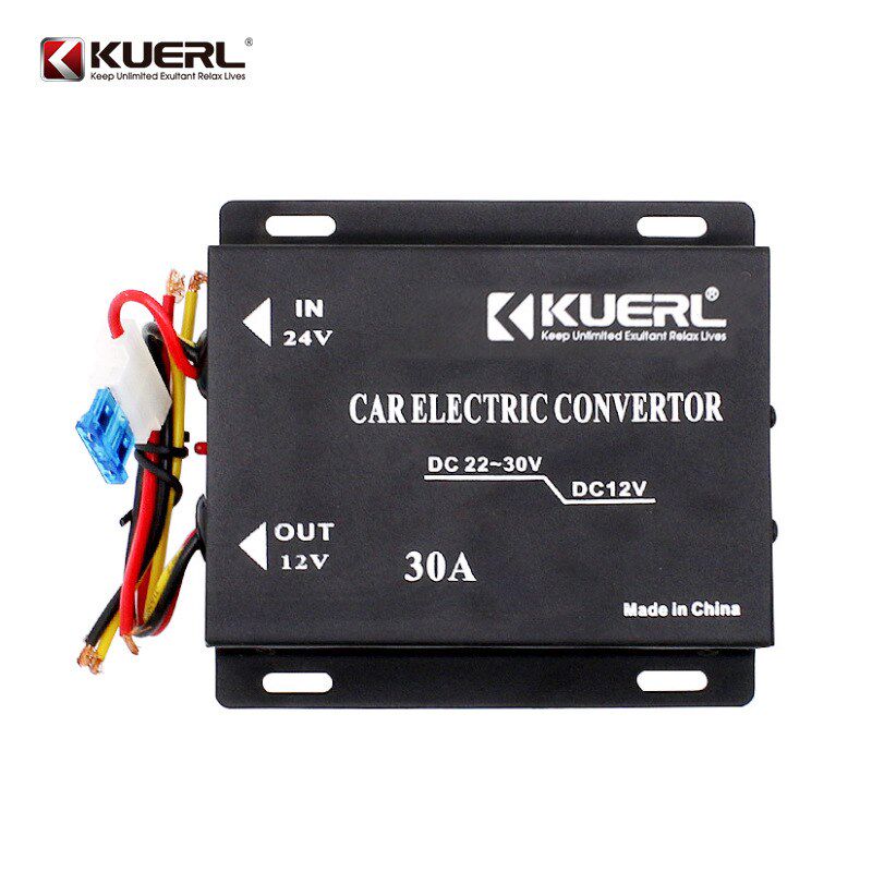厂家10A/15A/20A/30A车载电源转换器24V转12V电源降压器