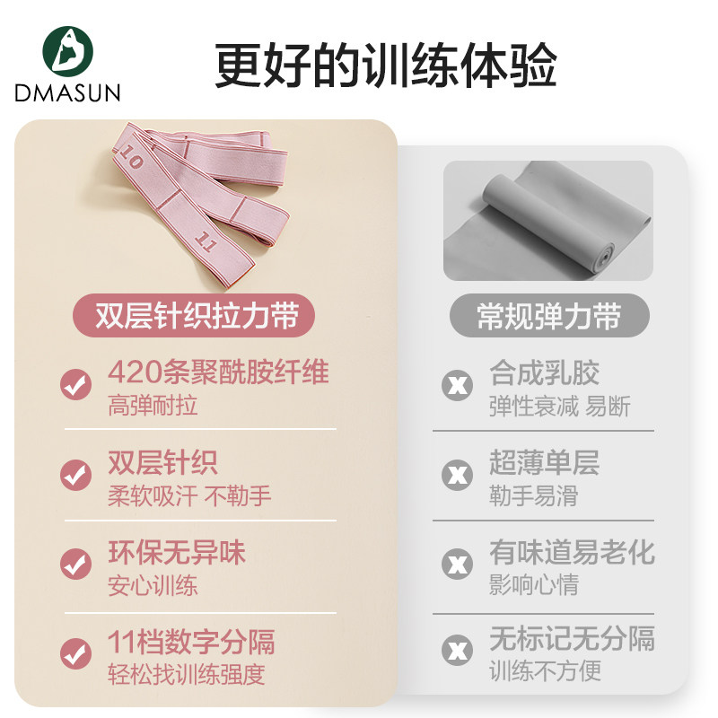 瑜伽拉力带儿童舞蹈弹力带健身女阻力练背部拉伸筋开背开肩伸展绳