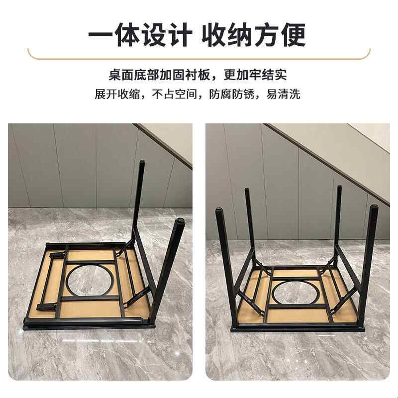不锈钢木炭烧烤桌子商用家用摆摊自助烧烤庭院户外折叠烤肉火锅桌