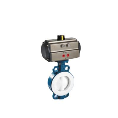 【厂家直销】气动对夹式衬氟蝶阀D671F46-10C DN200高品质保证